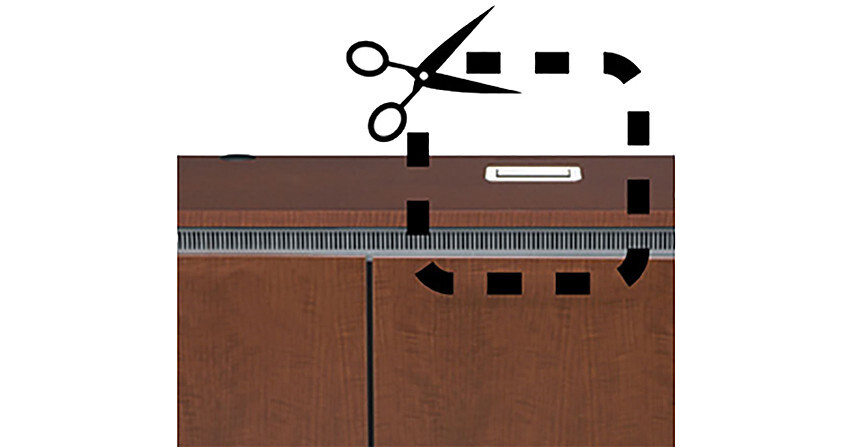 Middle Atlantic Table Box Cutout for Extron Cable CUT-EXCC500