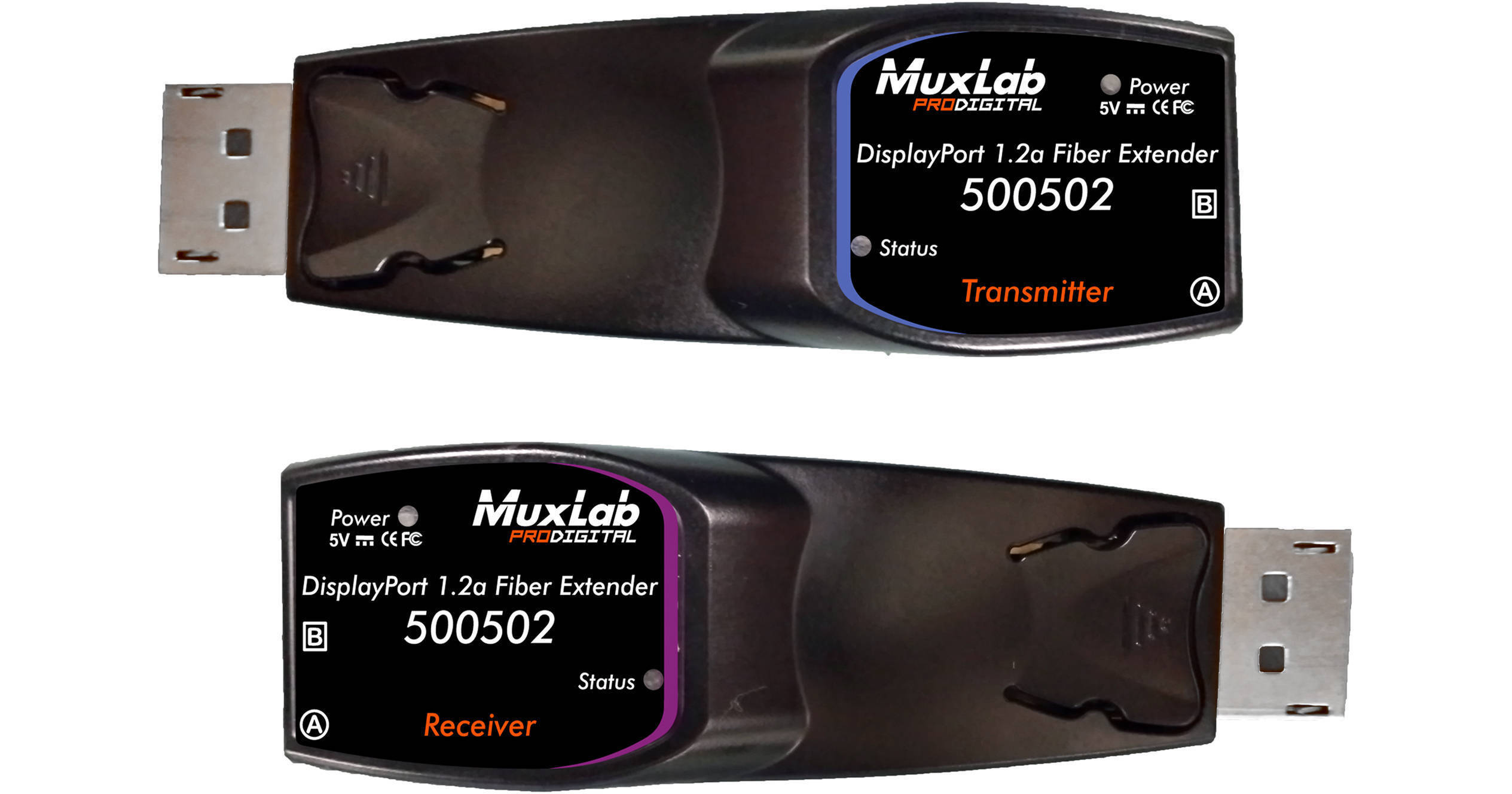 MuxLab DisplayPort 1.2a WQUXGA Fiber Extender Kit (330') 500502