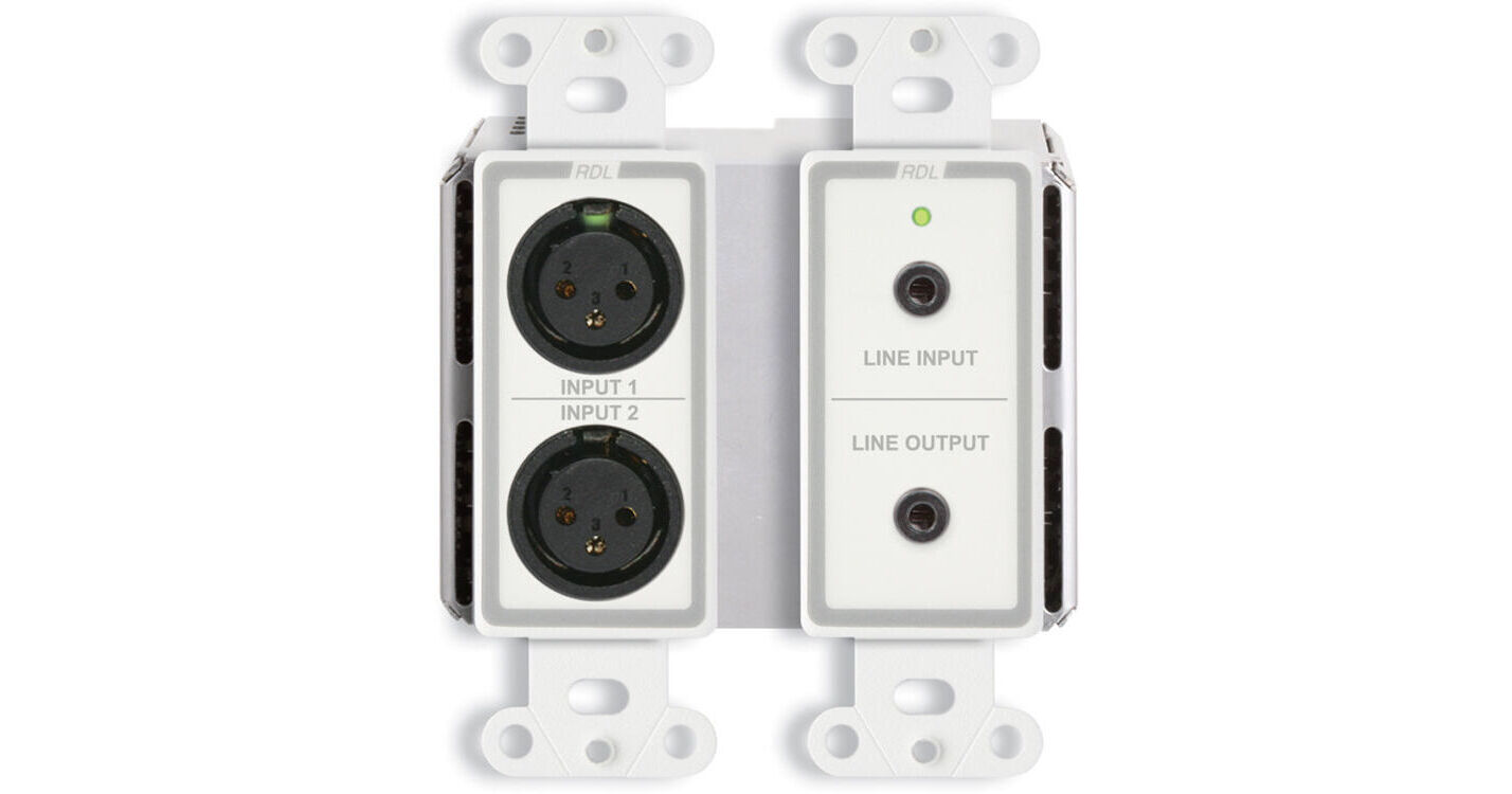 RDL DD-BN31 4 x 4 Wall-Mounted Bi-Directional Mic/Line DD-BN31