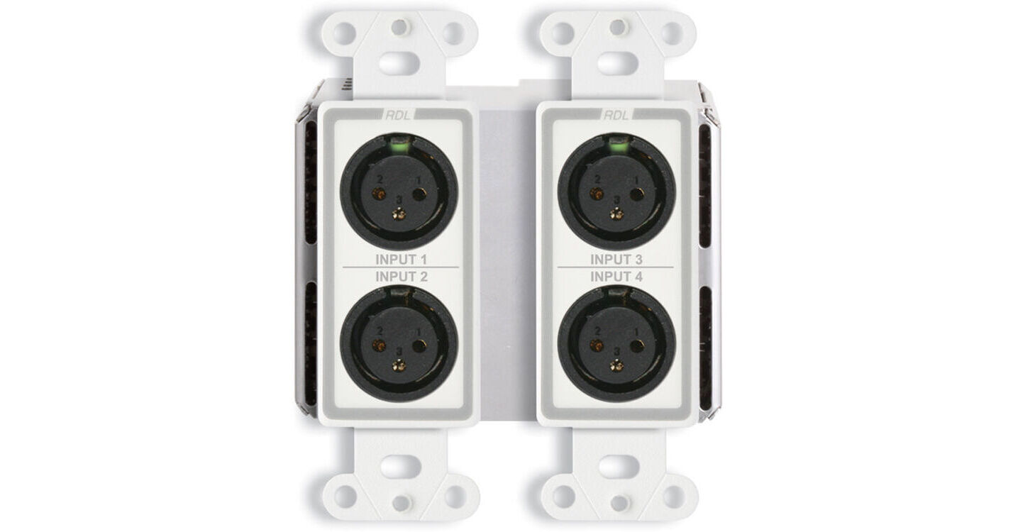 RDL DD-BN40 4 x 2 Wall-Mounted Bi-Directional Mic/Line DD-BN40