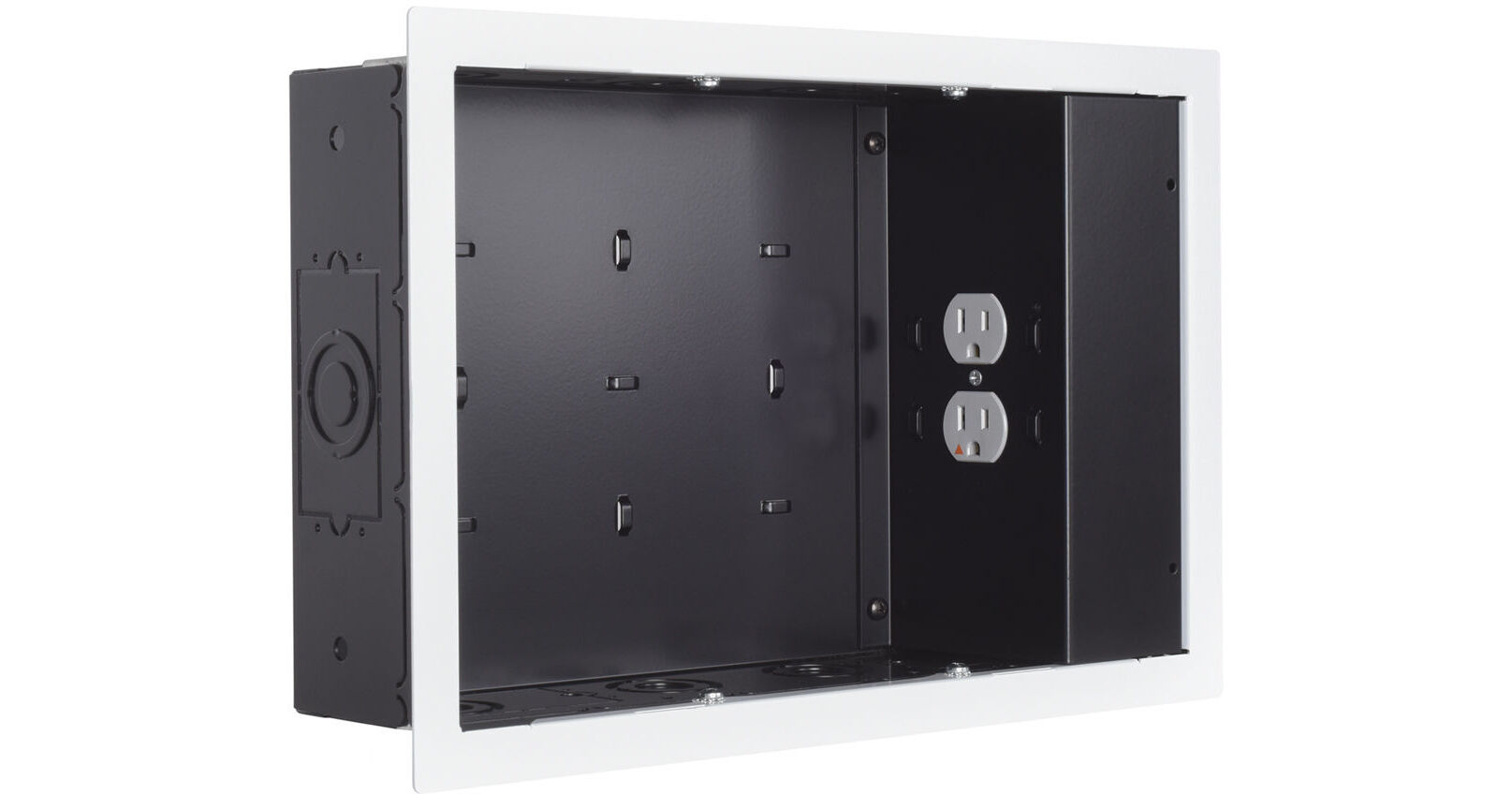 Chief In-Wall Storage Box with 2-Receptacle Outlet, PAC525FWP2