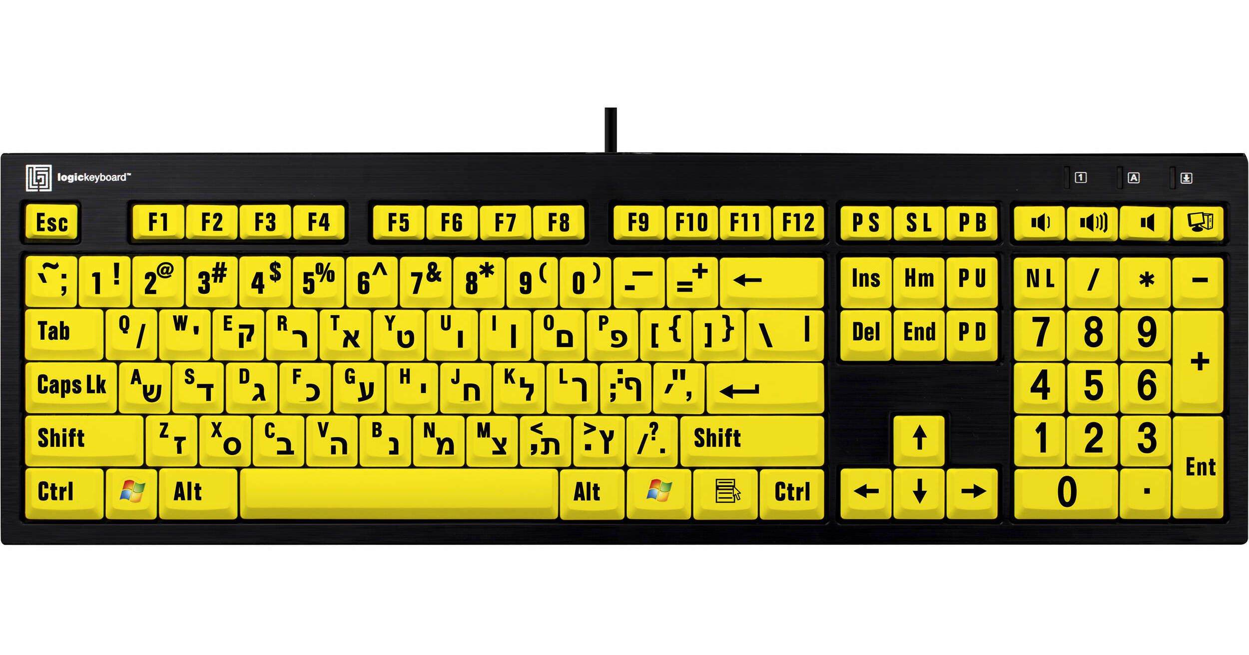 Logickeyboard XL Print NERO PC Slimline Large LKBU-LPBY-BJPU-IL