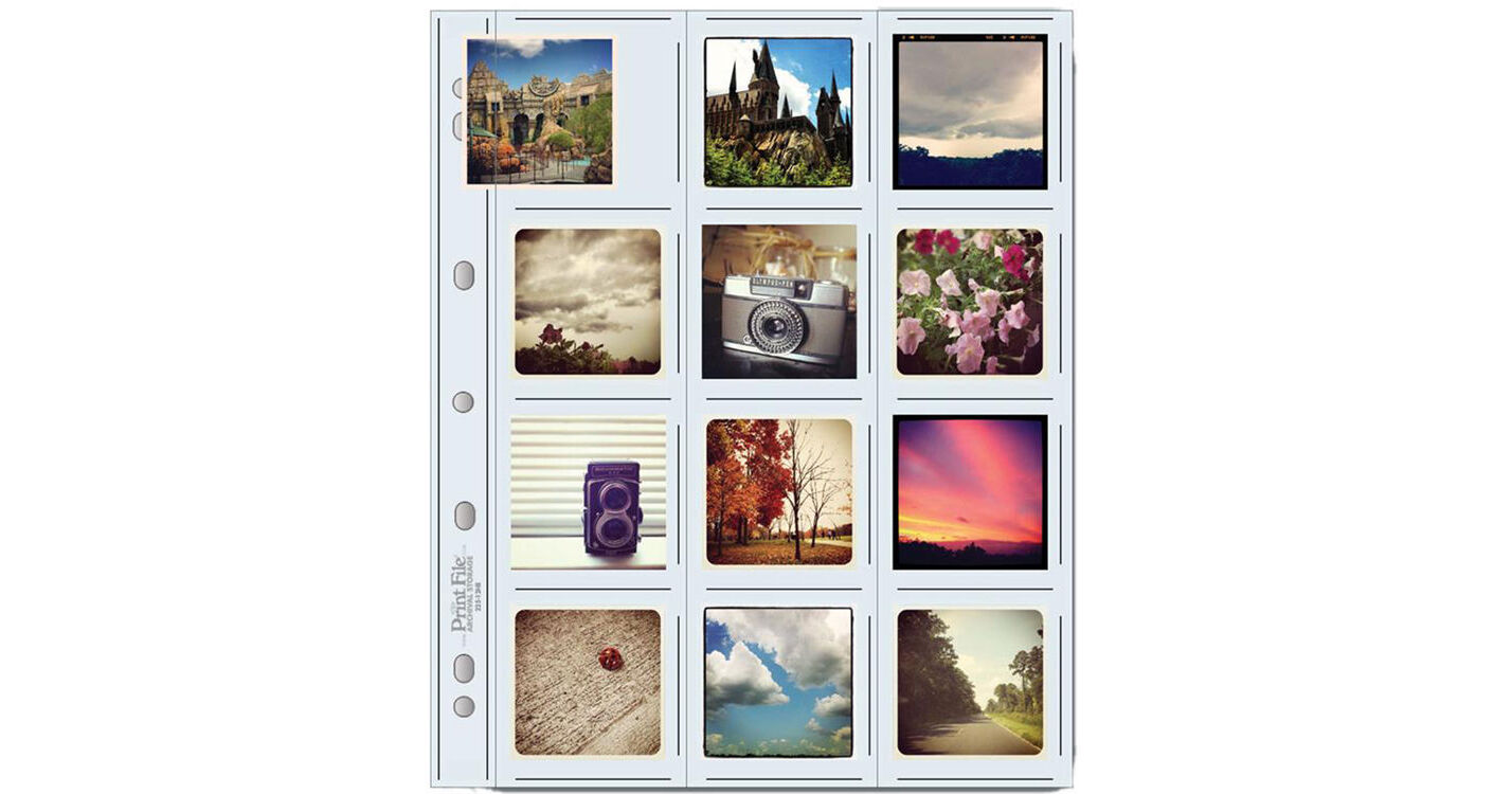 Print File 225-12HB Slide Page for Square Film (10-Pack)