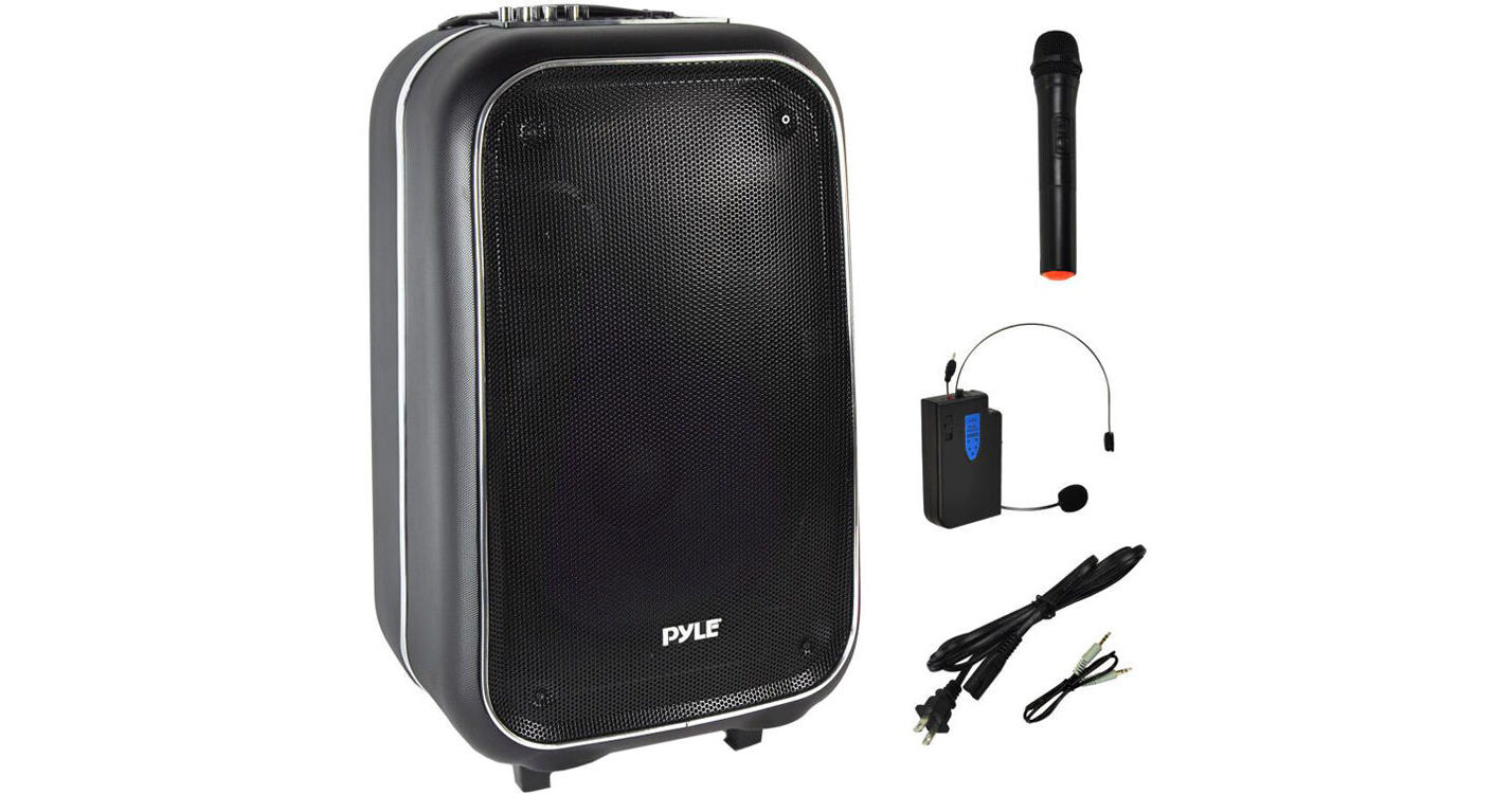 Pyle Pro Portable PA Speaker System with Bluetooth PWMA1225BT
