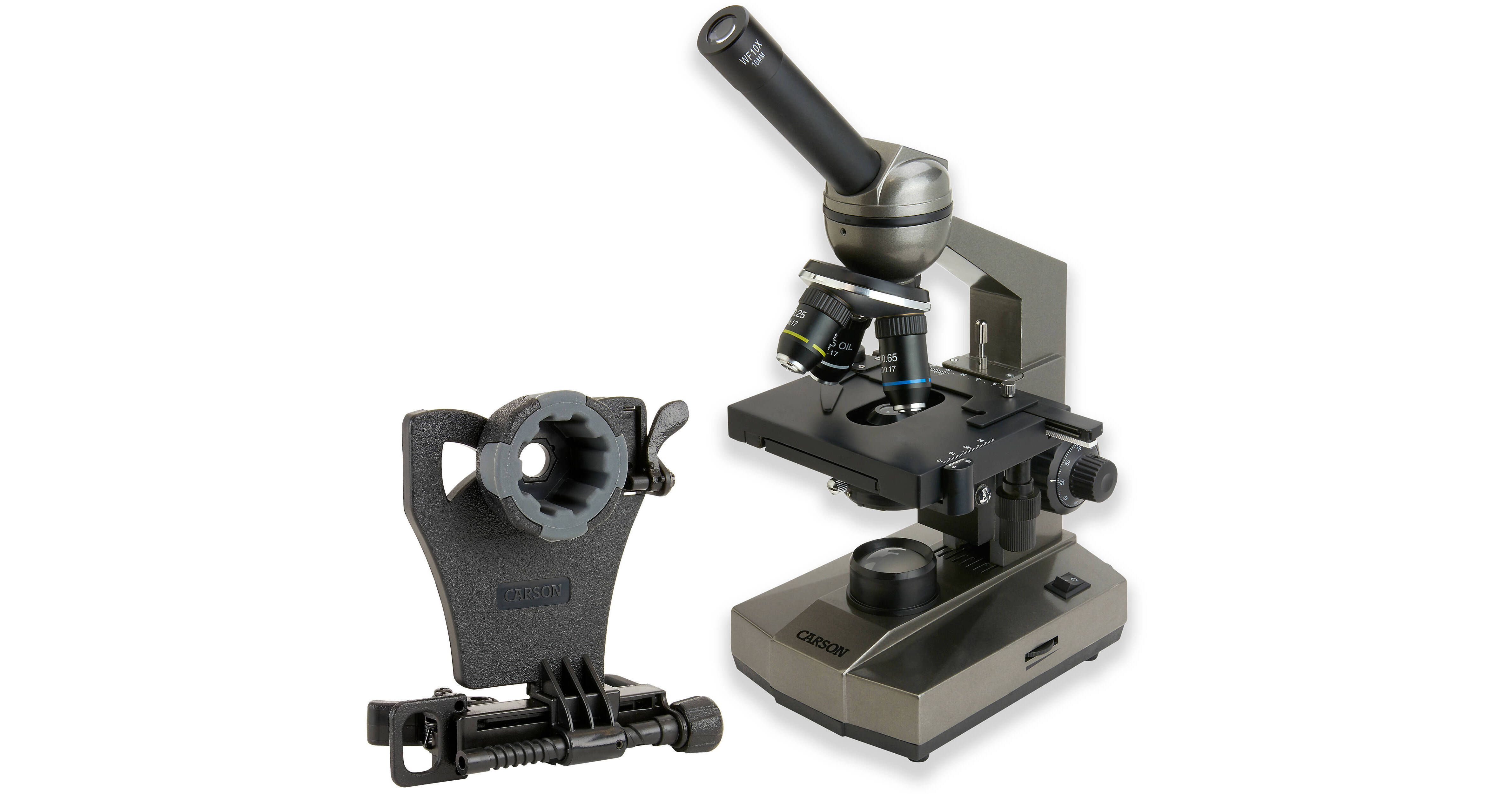 Carson MS-100 Biological Microscope & Universal Adapter MS-100SP