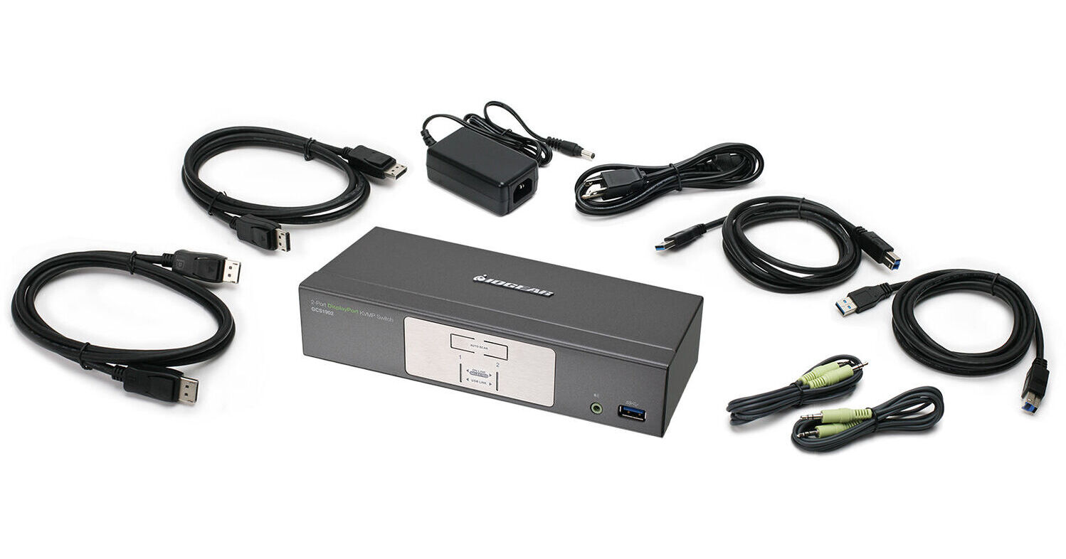 IOGEAR 2-Port DisplayPort KVMP Switch with USB 3.1 Gen 1 GCS1902