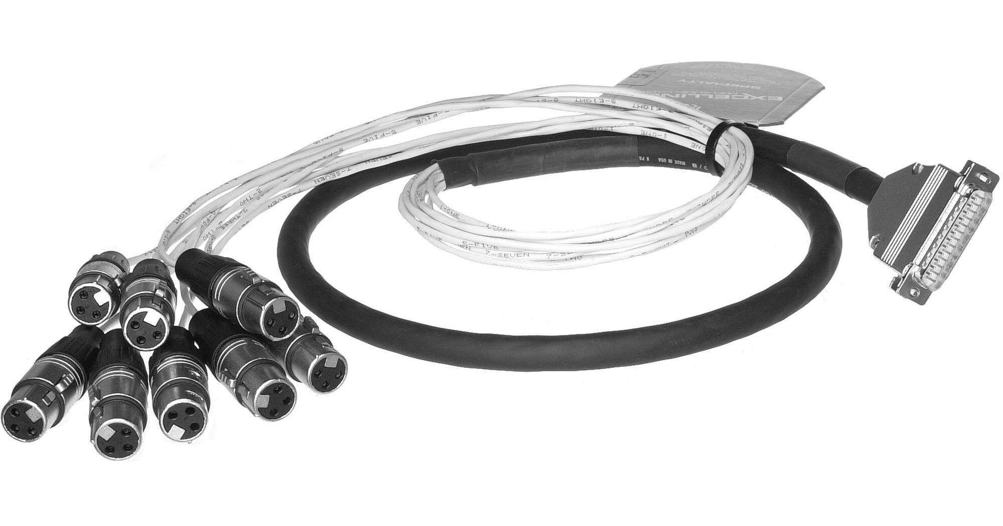 Pro Co Sound Multitrack Recording Cable D-Sub DB25 to 8x