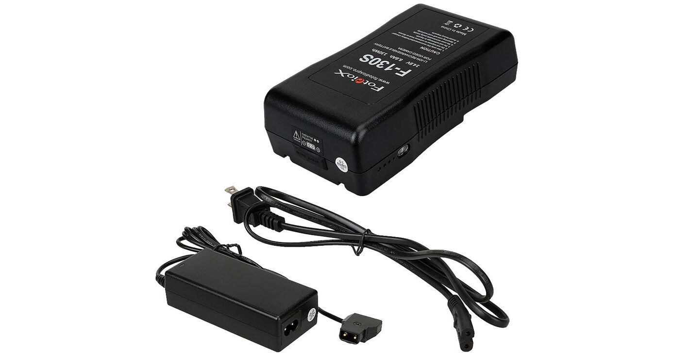 FotodioX Li-Ion 130Wh V-Mount Battery and Charger Kit