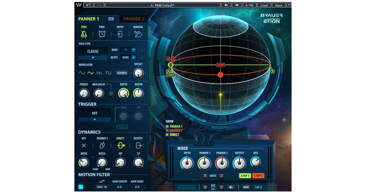 Waves Brauer Motion - Circular Stereo Auto-Panning BRERMOT B&H
