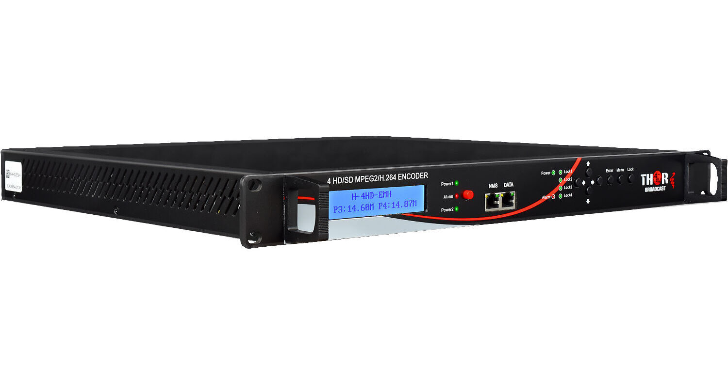 Thor 4-Channel HD-SDI Broadcast Encoder with IPTV H-4HD-EMS-AC3