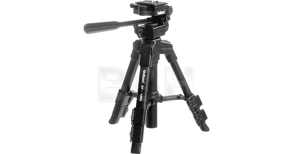 Velbon DF-10ML Mini Tripod with 3-Way Pan Head DF-10ML B&H Photo