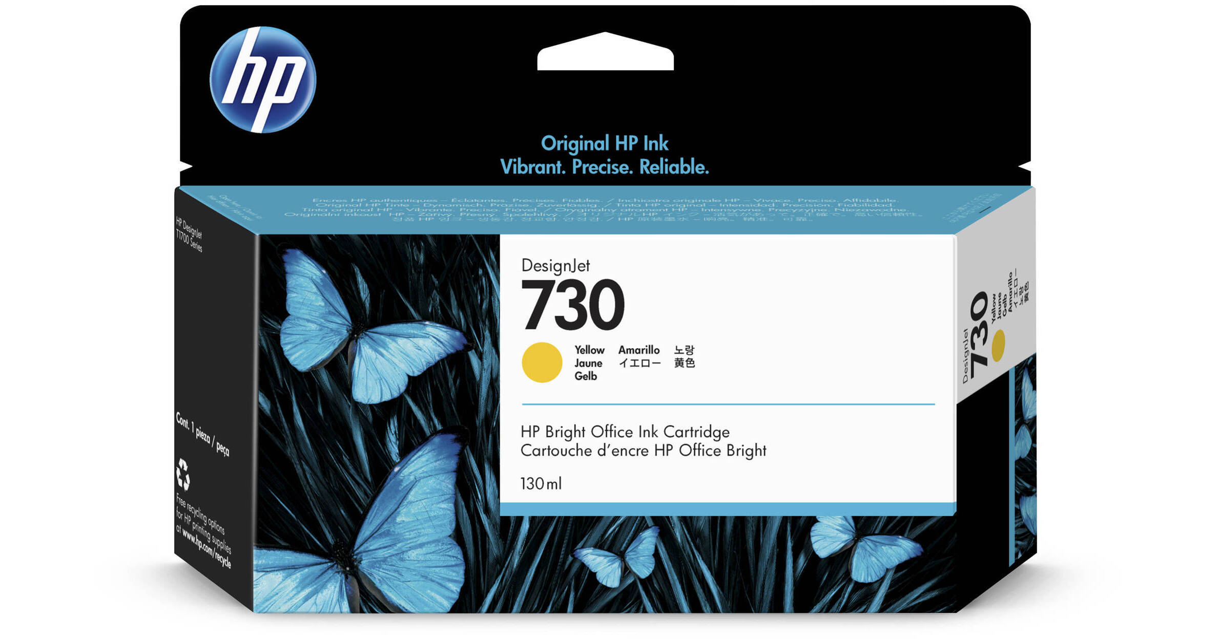 HP 730 Yellow Ink Cartridge (130mL) P2V64A B&H Photo Video