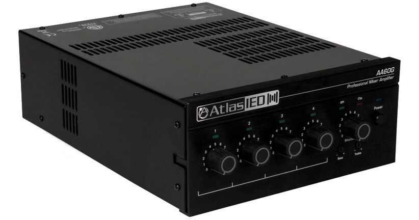 AtlasIED AA60G 4-Input 60W Mixer Amplifier with Global AA60G B&H