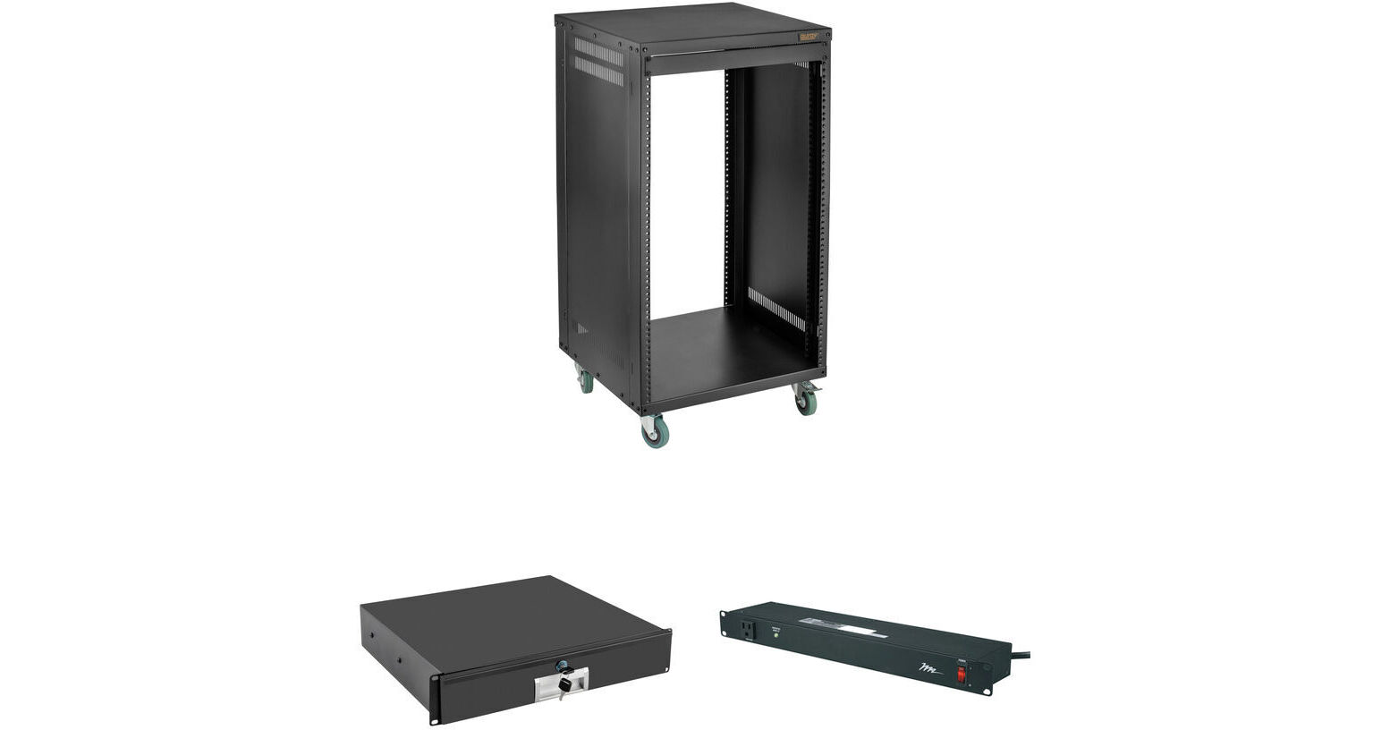 Auray ERS-16U Equipment Rack with Drawer and Power Conditioner