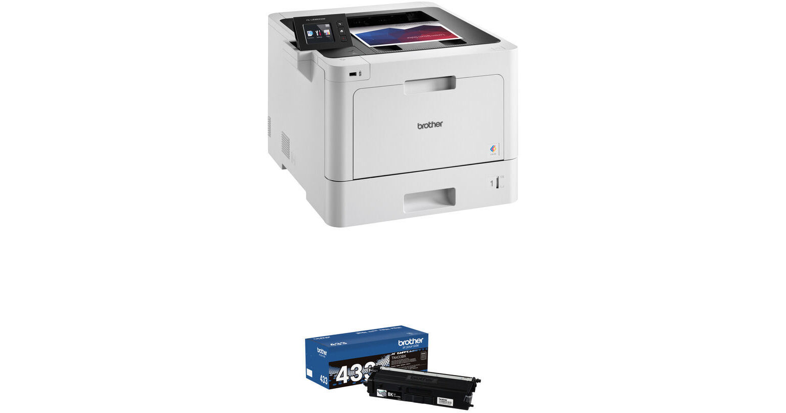 Brother HL-L8360CDW Color Laser Printer with TN433BK High Yield