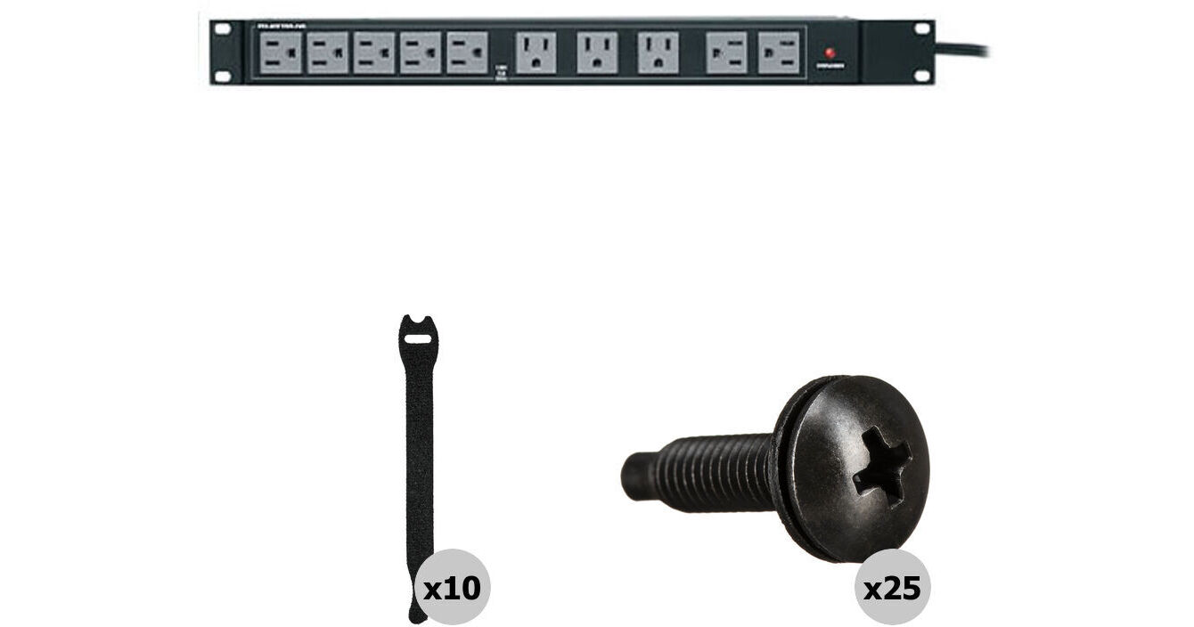 Middle Atlantic Rackmount Power Strip and Rack Essentials Kit