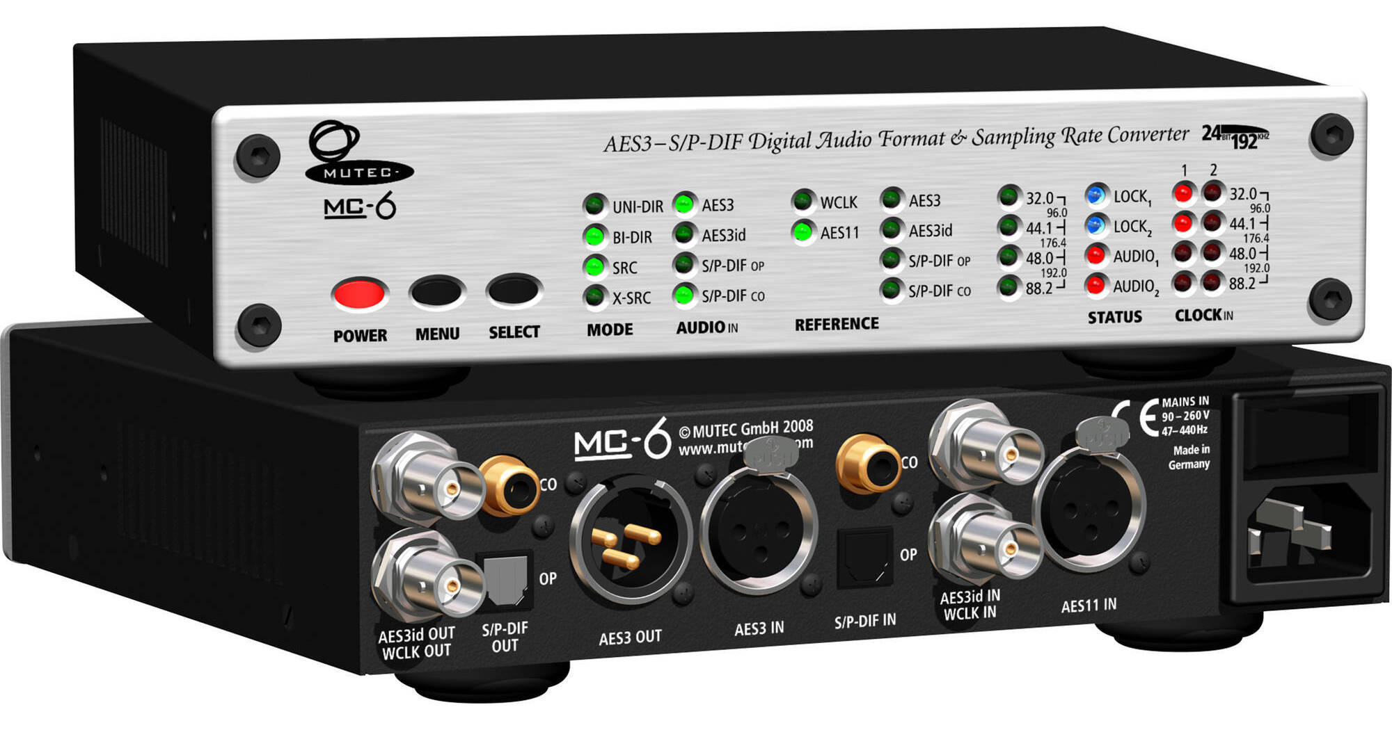 Mutec MC-6 Stereo Digital Audio Format & 4-Channel Sample MC6