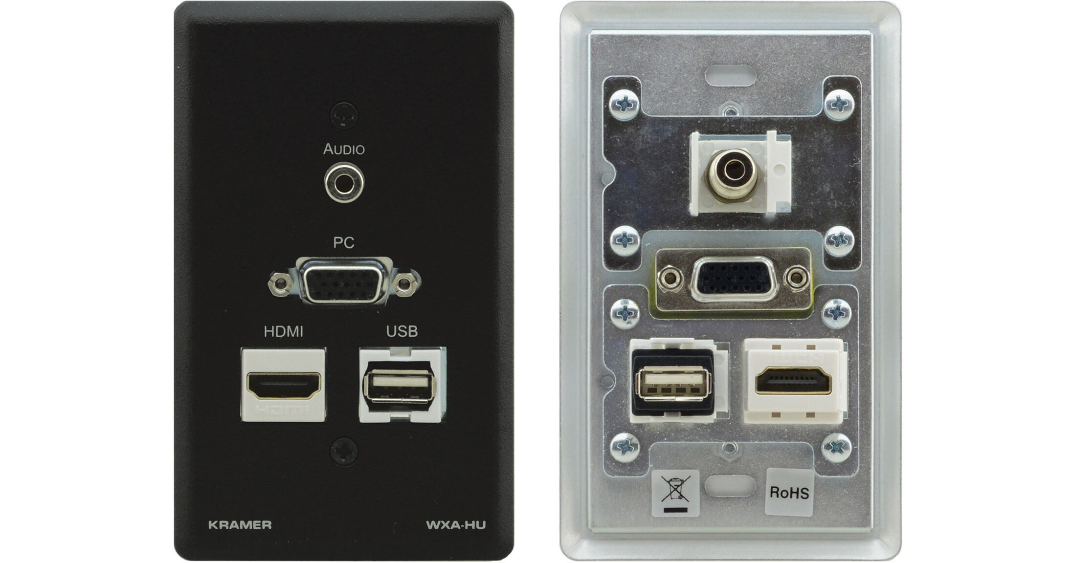 Kramer HDMI, USB, VGA, and 1/8" Audio Wall WXA-HU/US(B) B&H