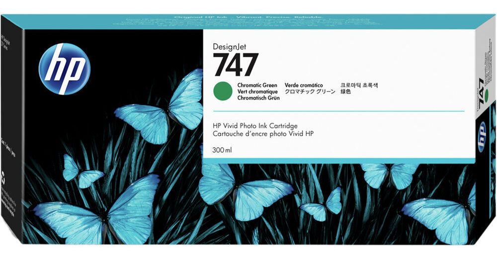 HP 747 DesignJet Chromatic Green Ink Cartridge (300mL) P2V84A