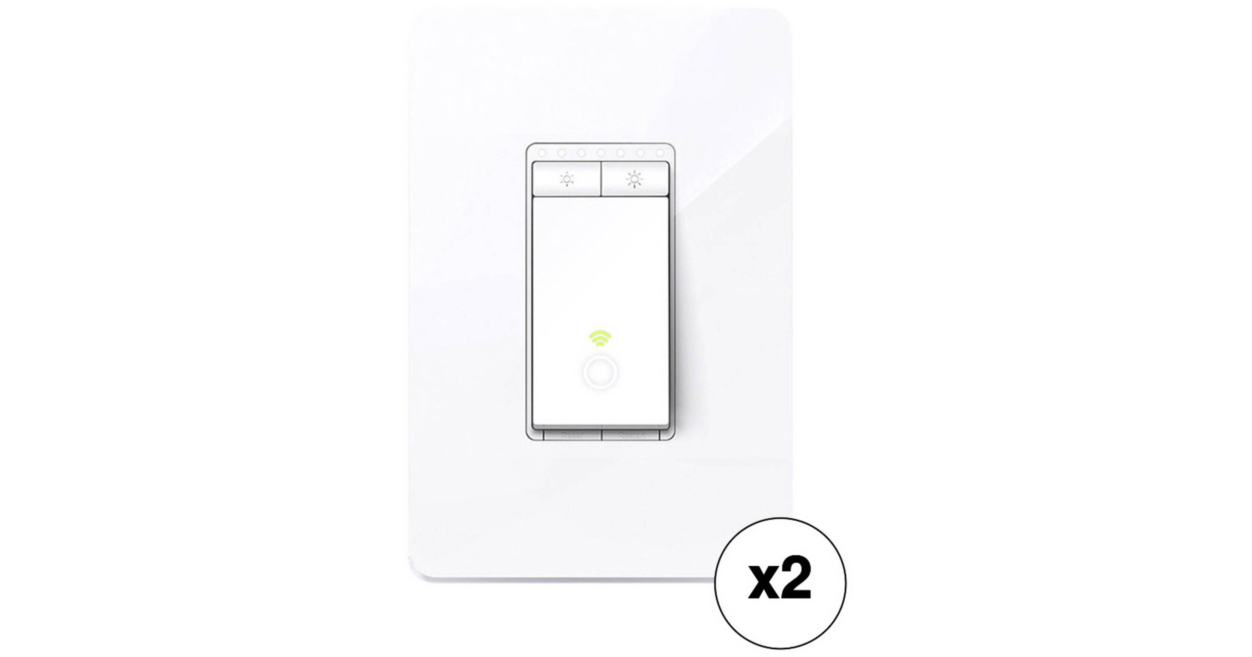 TP-Link HS220 Smart Wi-Fi Light Switch with Dimmer (2-Pack) B&H