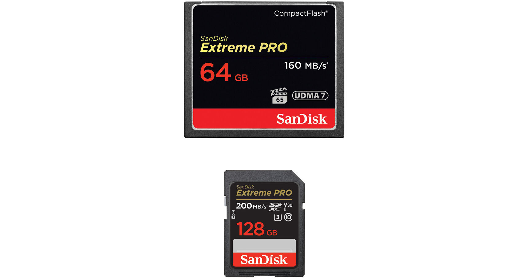 SanDisk 64GB Extreme PRO CompactFlash & 64GBSDXC Memory Card Kit