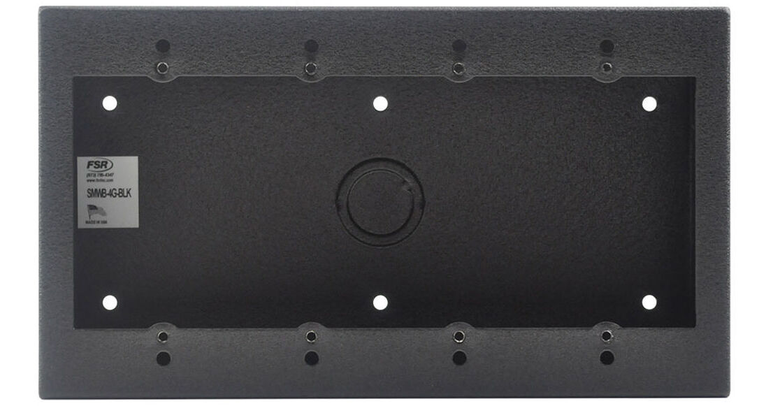 FSR 4-Gang Surface-Mount Wall Box (Black) SMWB-4G-BLK B&H Photo
