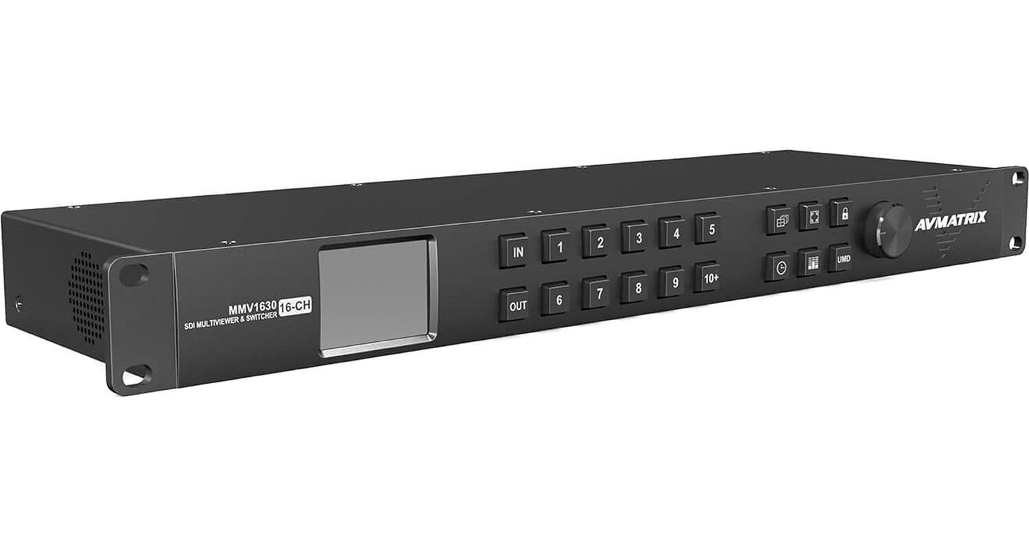 AVMATRIX 16-Channel 3G-SDI Multiviewer and Switcher (1 RU)