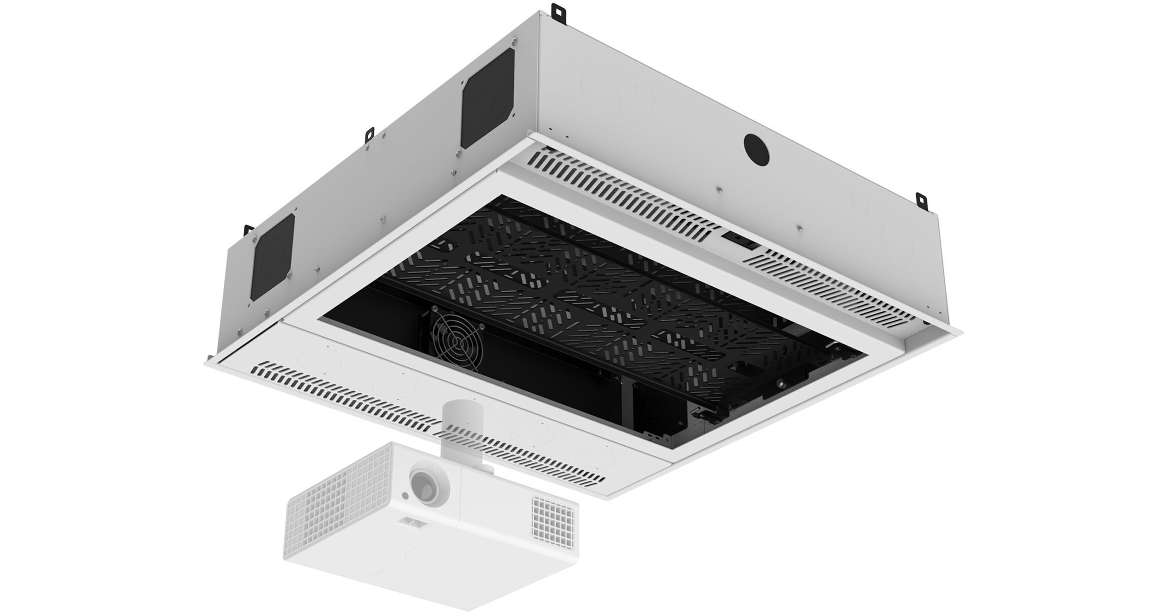 AtlasIED 2x2 Ceil-Mount 2RU,STD-Width, Ambitilt CR222P-NR B&H