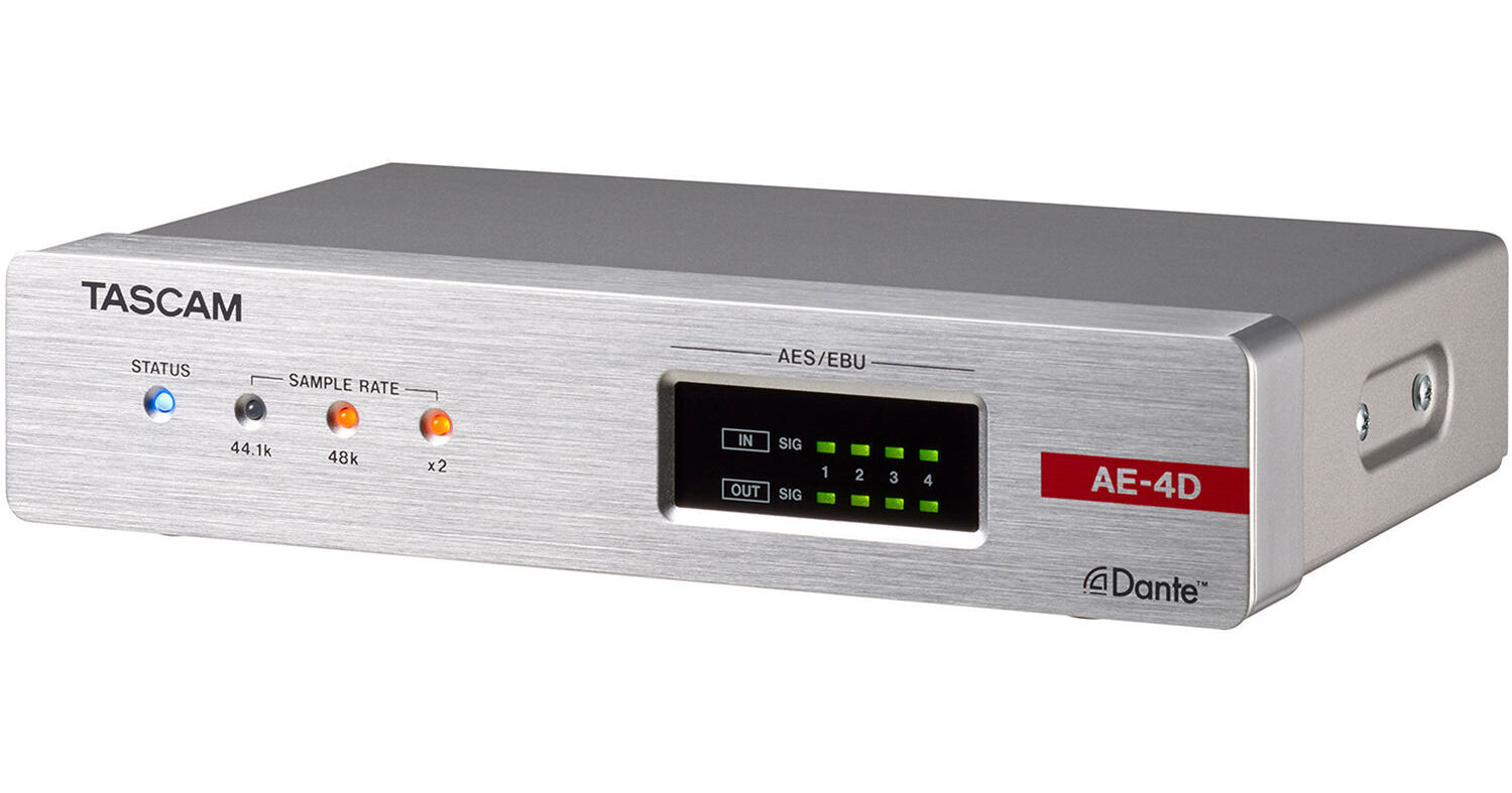 TASCAM AE-4D AES/EBU Input/Output Dante Converter AE-4D B&H