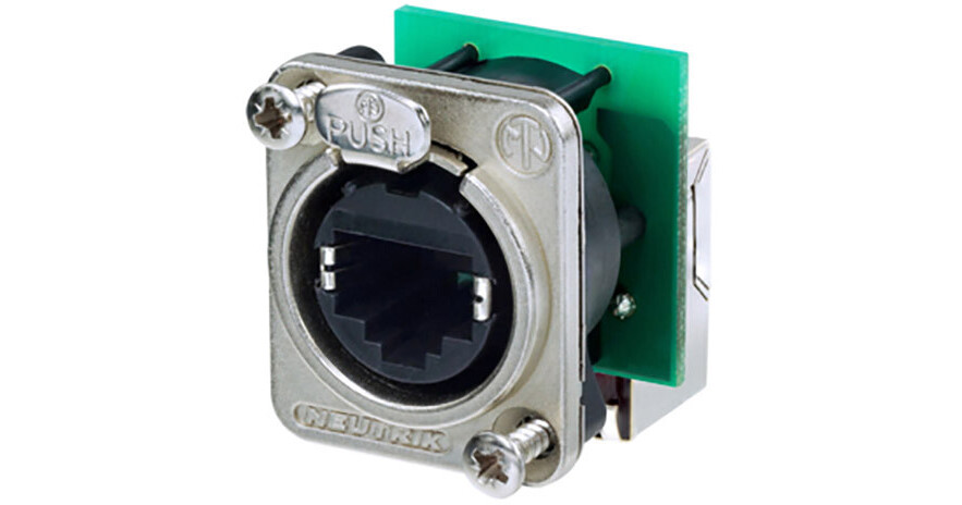 Neutrik etherCON Right Angle RJ45 Feedthrough Ethernet NE8FDP-R