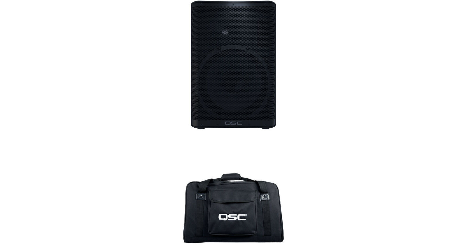 QSC CP12 Compact Powered Loudspeaker with Bag Kit B&H Photo