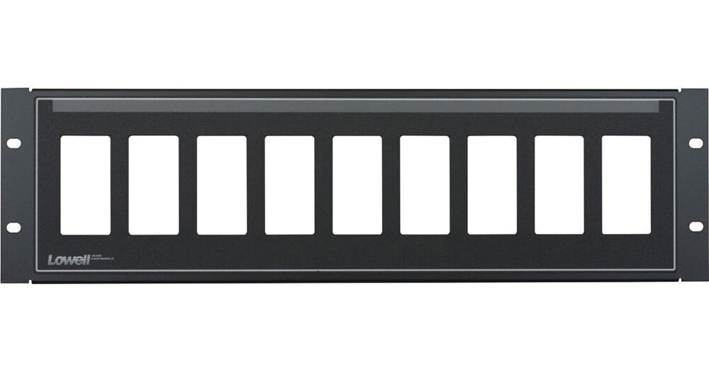 Lowell Manufacturing Rack Panel-Decorator-3U, Mounts 9 D9P-ID-3