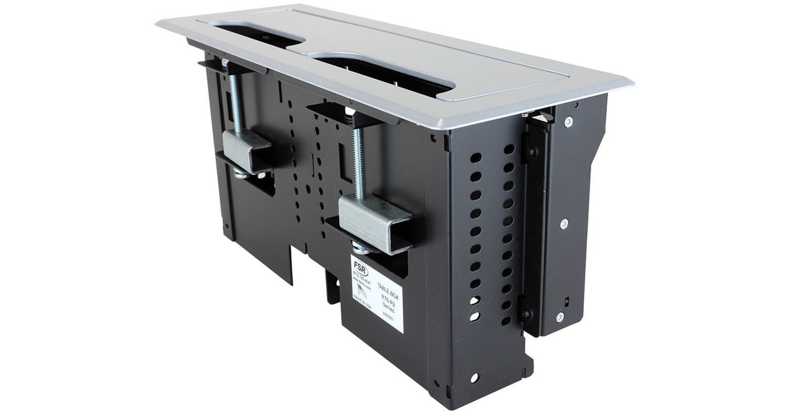 FSR 2 Section Rectangular Table Box with 1 Universal RT6-R2-ALM