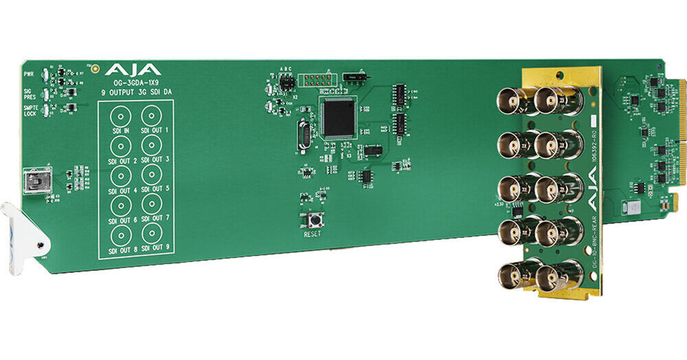 AJA OG-3GDA-1x9 3G-SDI Reclocking Distributi OG-3GDA-1X9 B&H