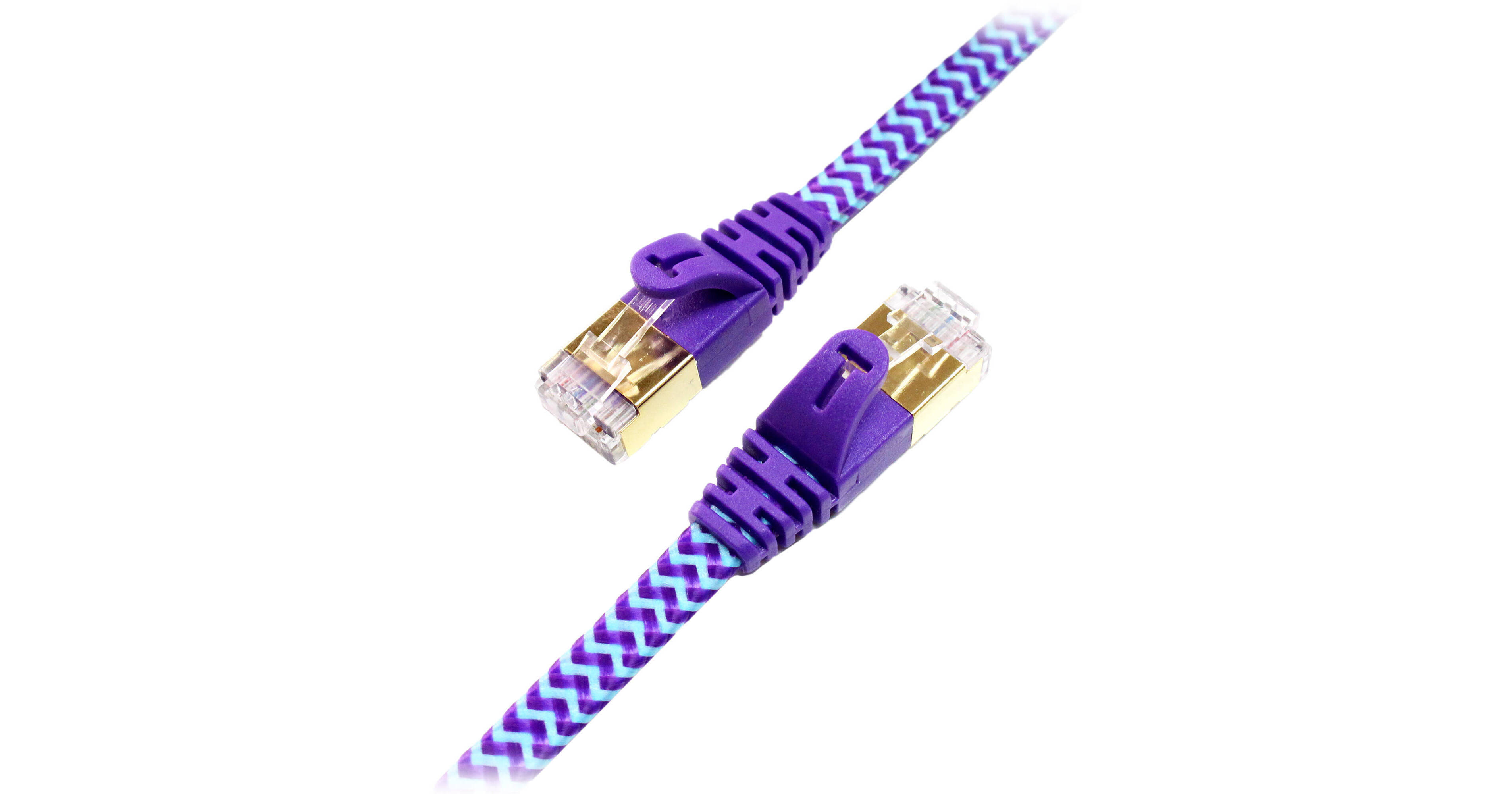 Tera Grand Cat 7 Ultra Flat Braided Ethernet Patch CAT7-PUBL-12