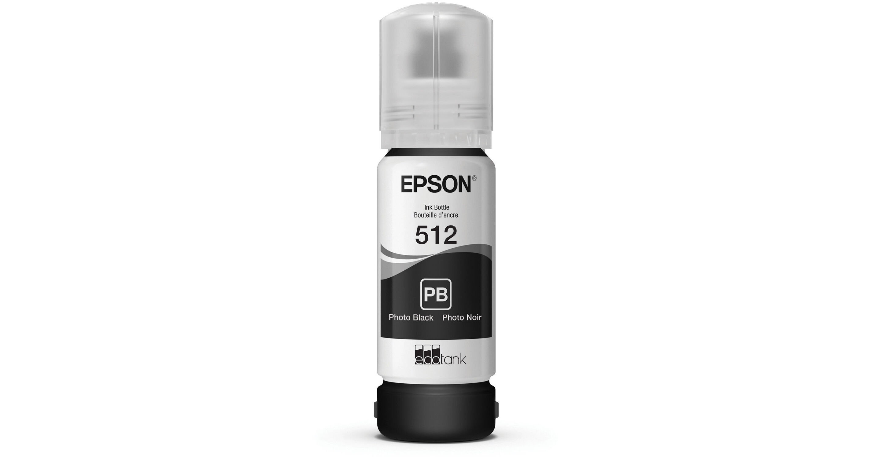 Epson T512 Photo Black EcoTank Ink Bottle (70mL) T512120-S B&H