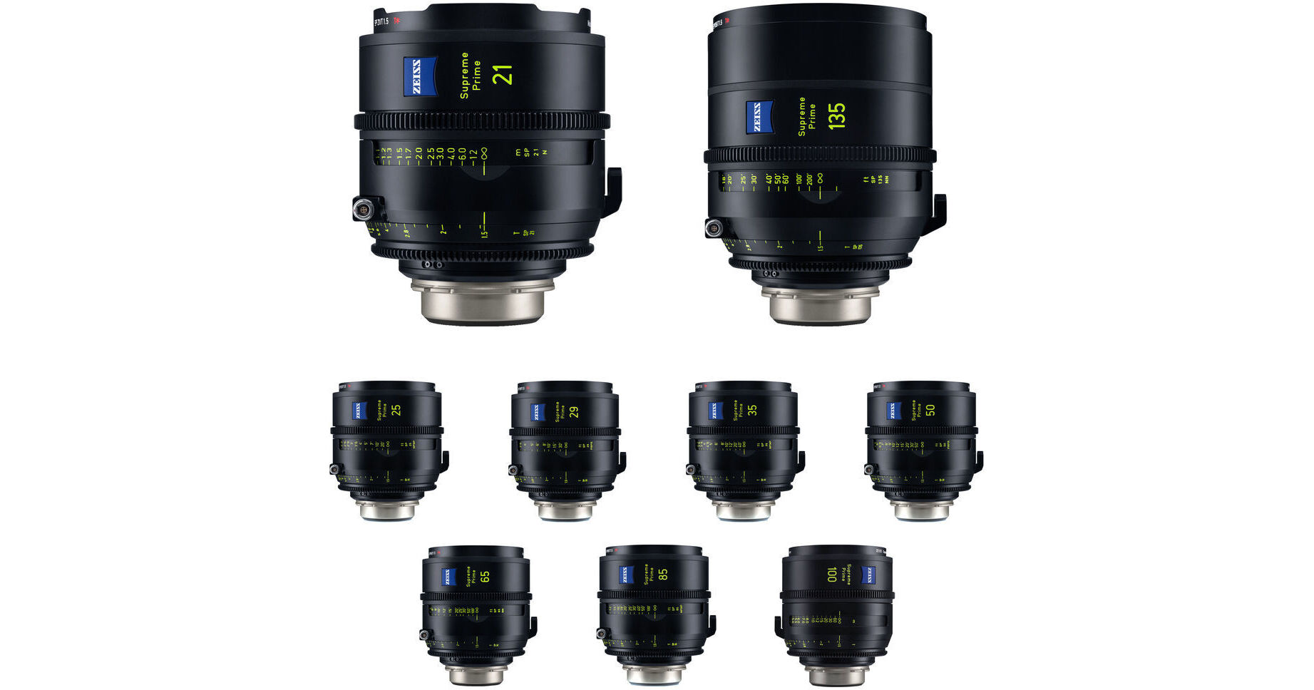 ZEISS Supreme Prime 9-Lens Set (Feet, PL Mount) 2329-639 B&H