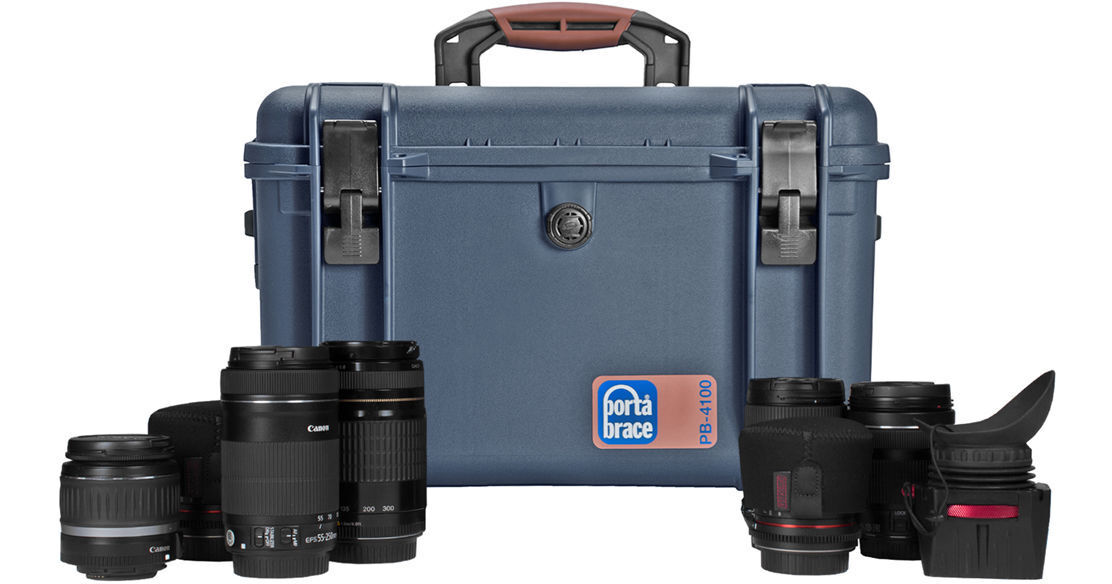 PortaBrace Photography Hard Case with Custom Divider LENS-PRIME2