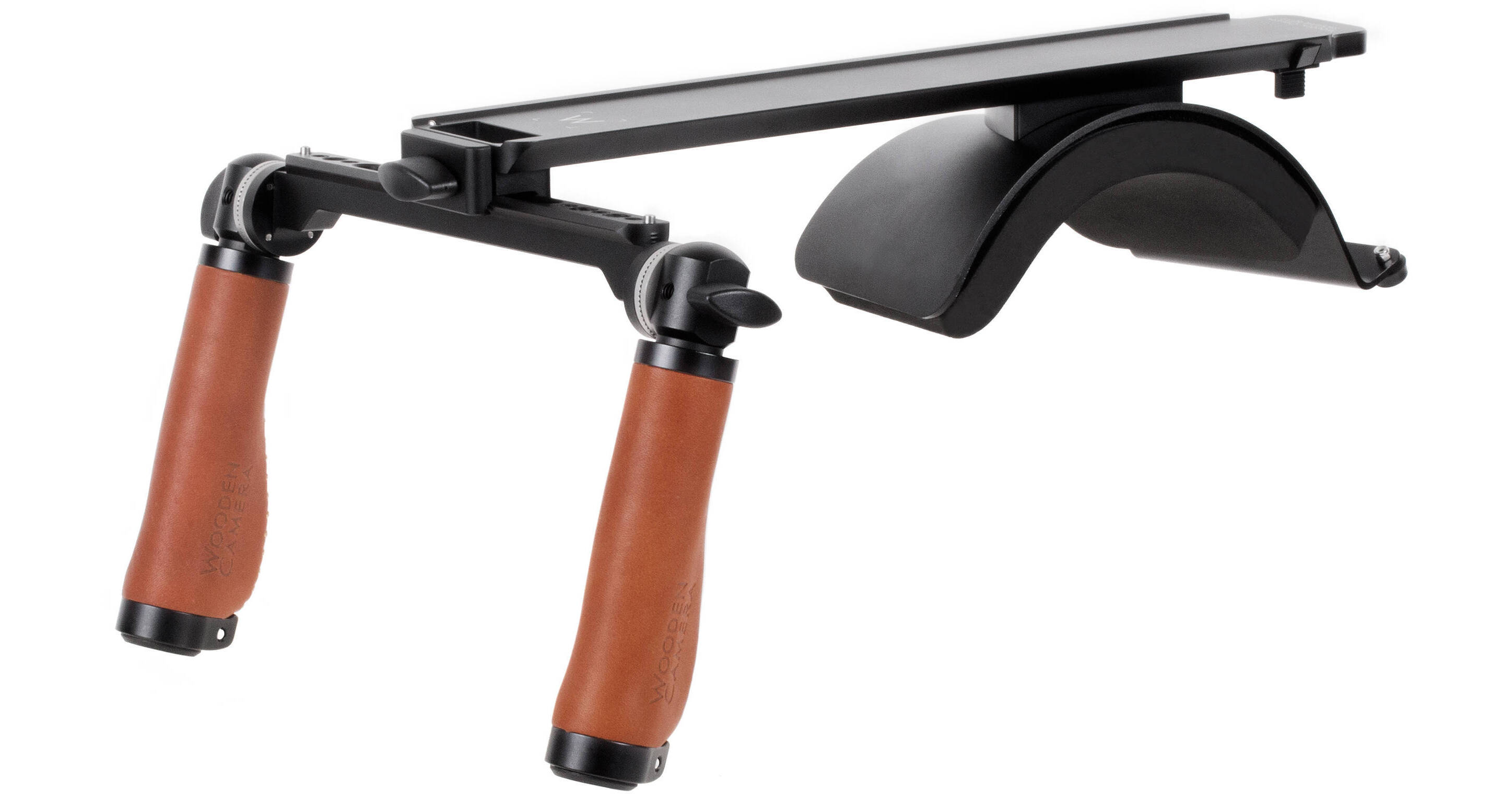 Wooden Camera Base Shoulder Rig v3 (Leather Handles) 270500 B&H