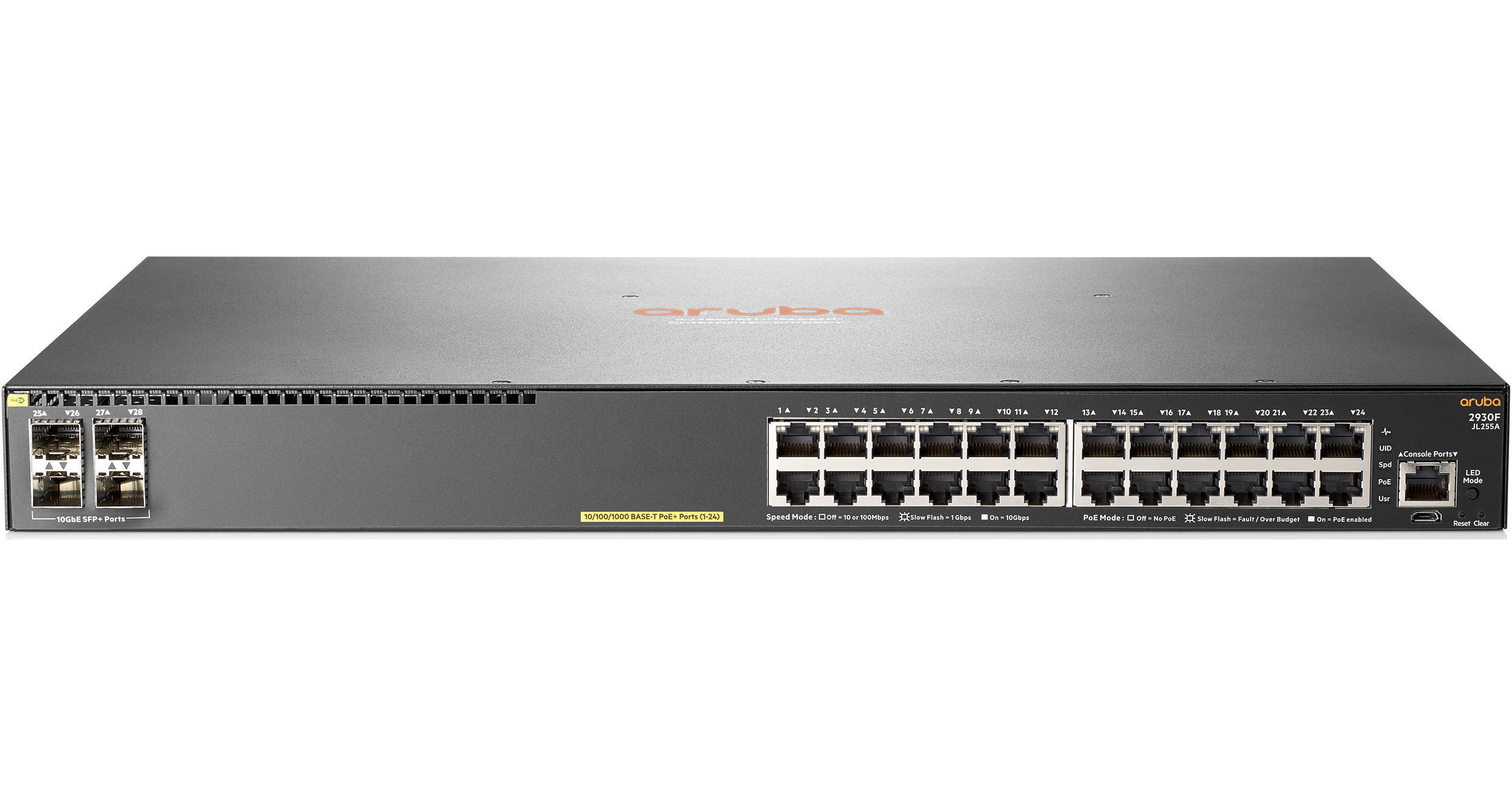 Aruba Aruba 2930F 24G PoE+ 4SFP+ Switch JL255A#ABA B&H Photo