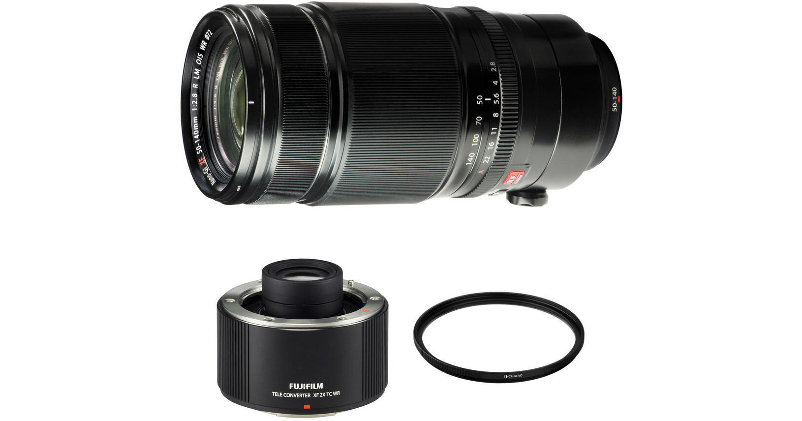 FUJIFILM XF 50-140mm f/2.8 R LM OIS WR Lens with 2x