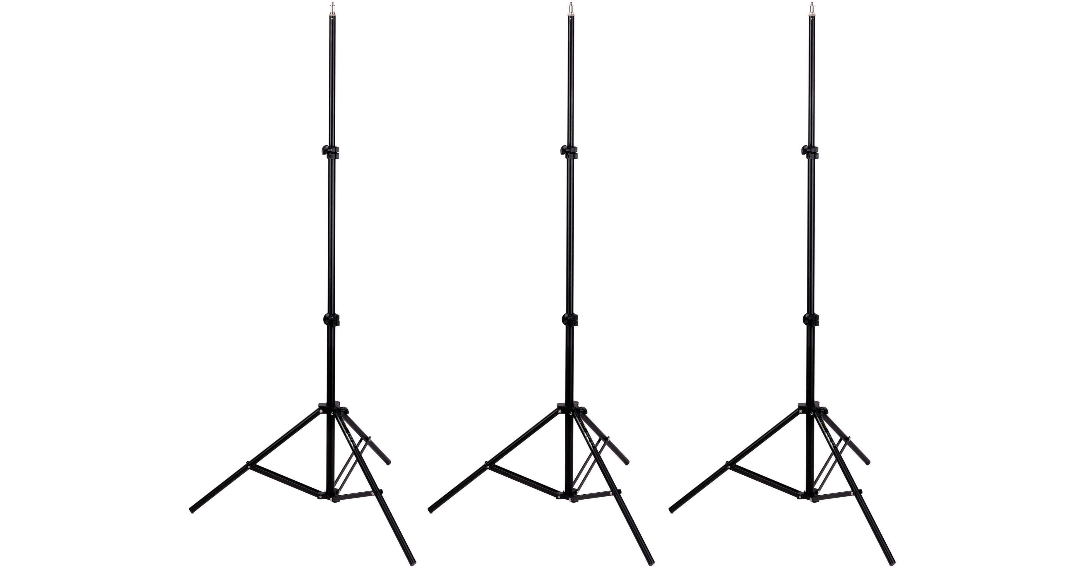 Impact Light Stand Kit (Black, 6', 3-Pack) B&H Photo Video