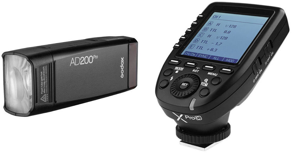 Godox AD200Pro Pocket Flash with XProC Trigger Kit for Canon