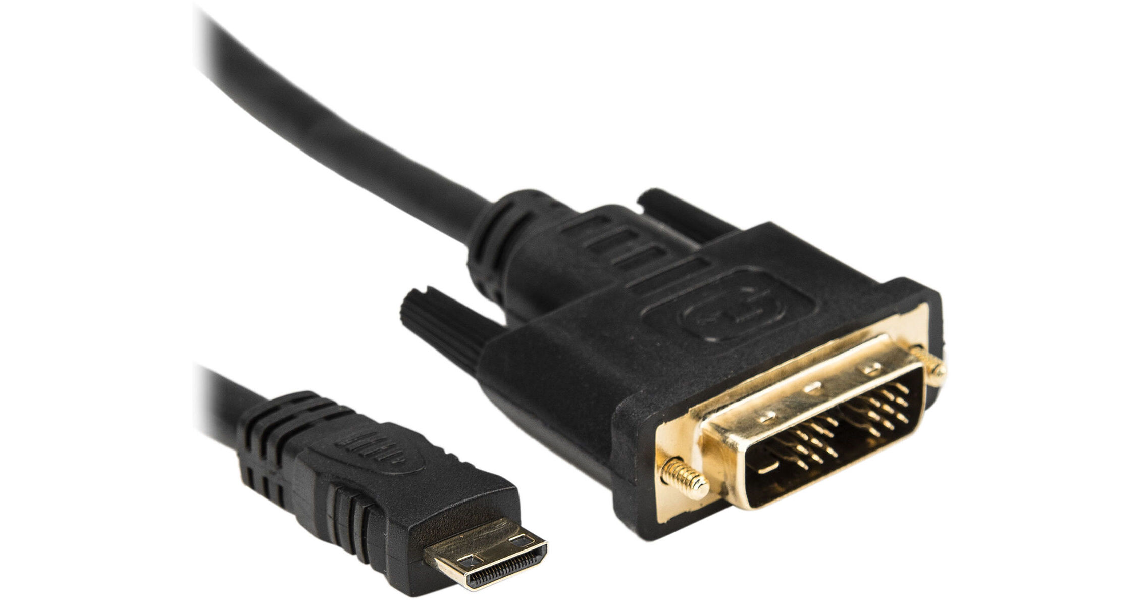 Rocstor Mini-HDMI Male to DVI-D Male Cable (3', Black)
