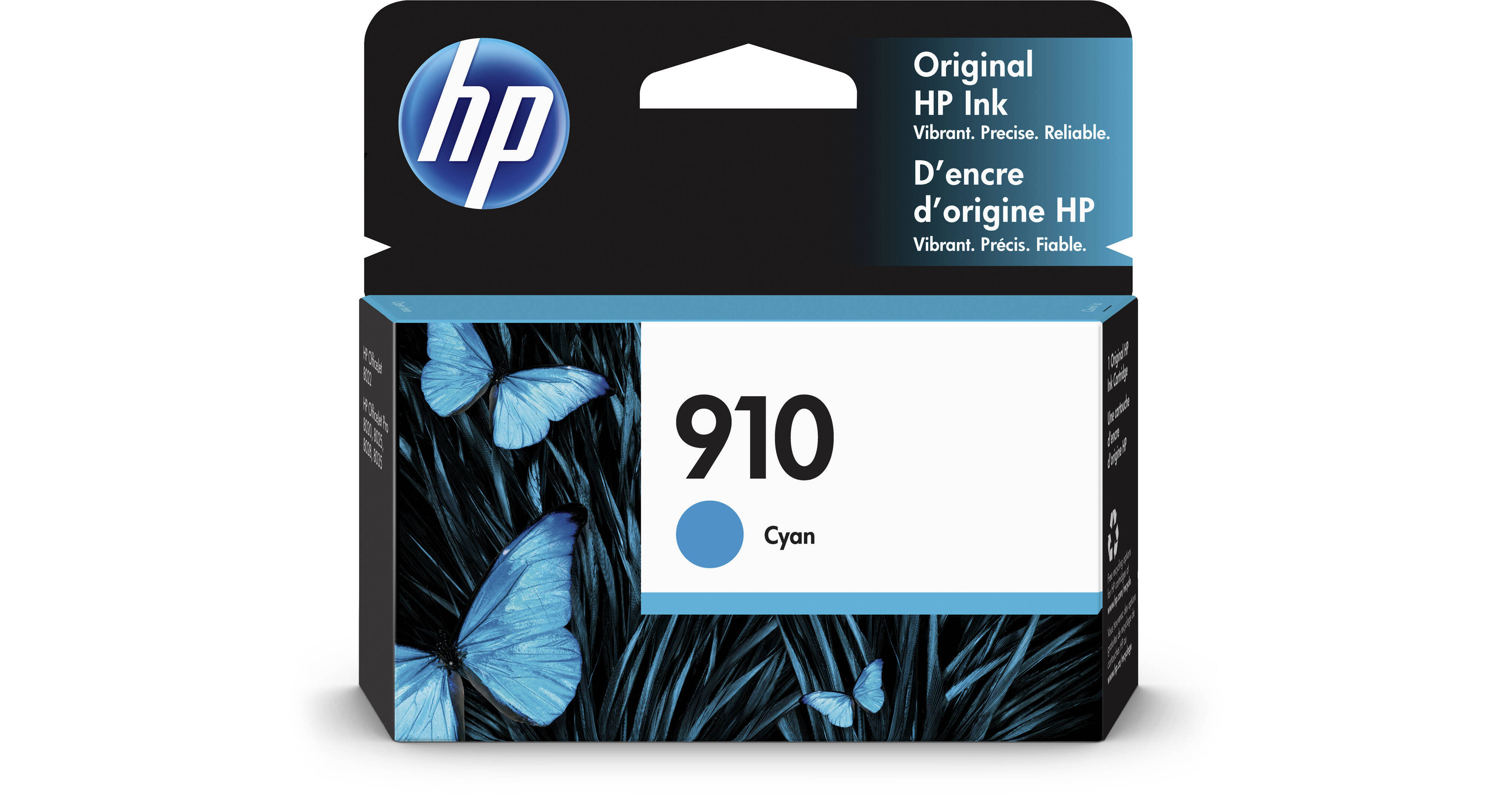 HP 910 Standard-Capacity Cyan Ink Cartridge 3YL58AN#140 B&H