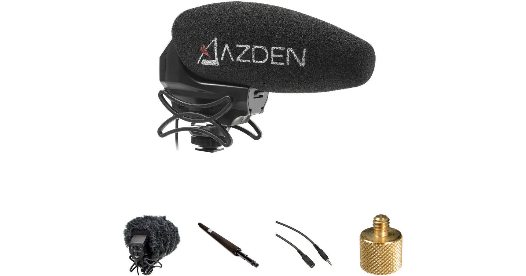 Azden SMX-30 Camera-Mount Shotgun Microphone Boompole Kit B&H