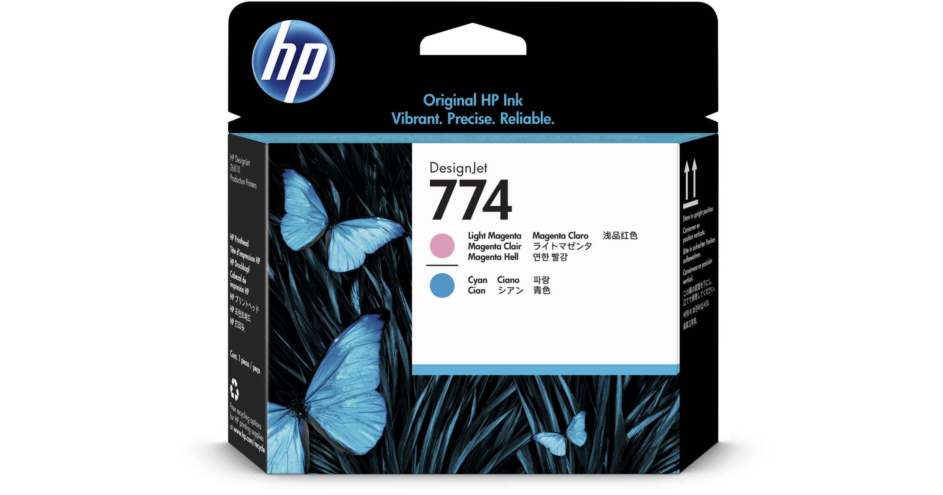 HP 774 Light Magenta & Cyan DesignJet Printhead P2V98A B&H Photo