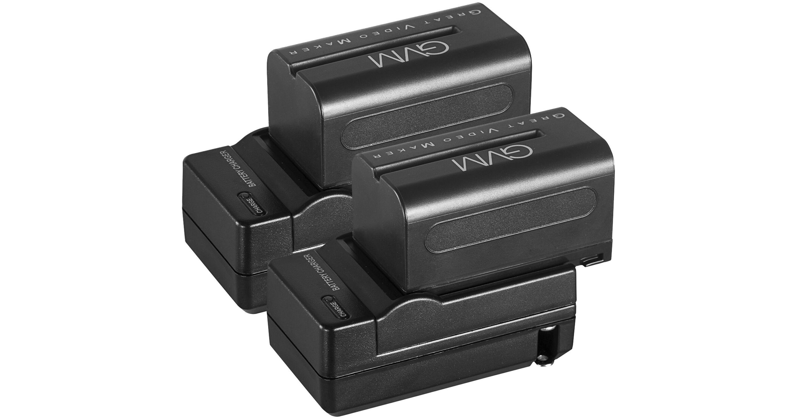 GVM NP-F750 4400mAh Batteries with Travel Chargers GVM-NPF750