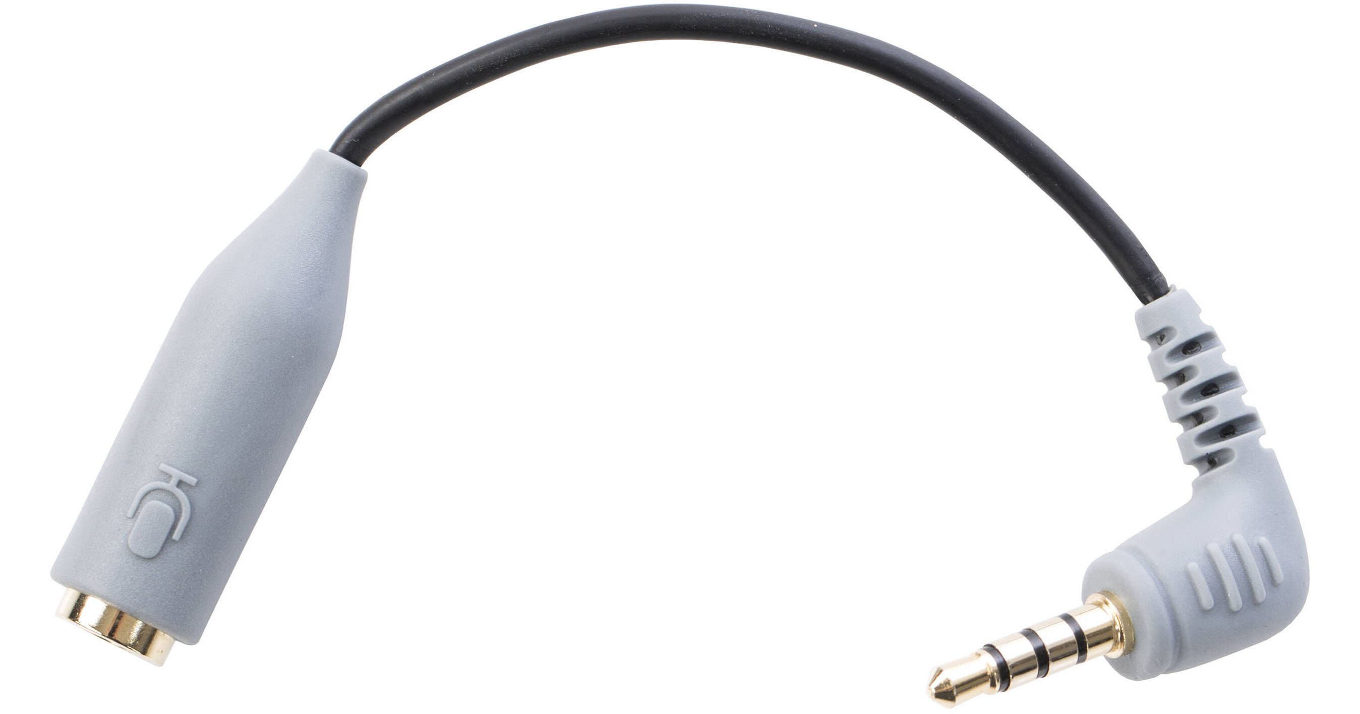 Movo Photo MC3 3.5mm TRS Female to 3.5mm TRRS Male Microphone