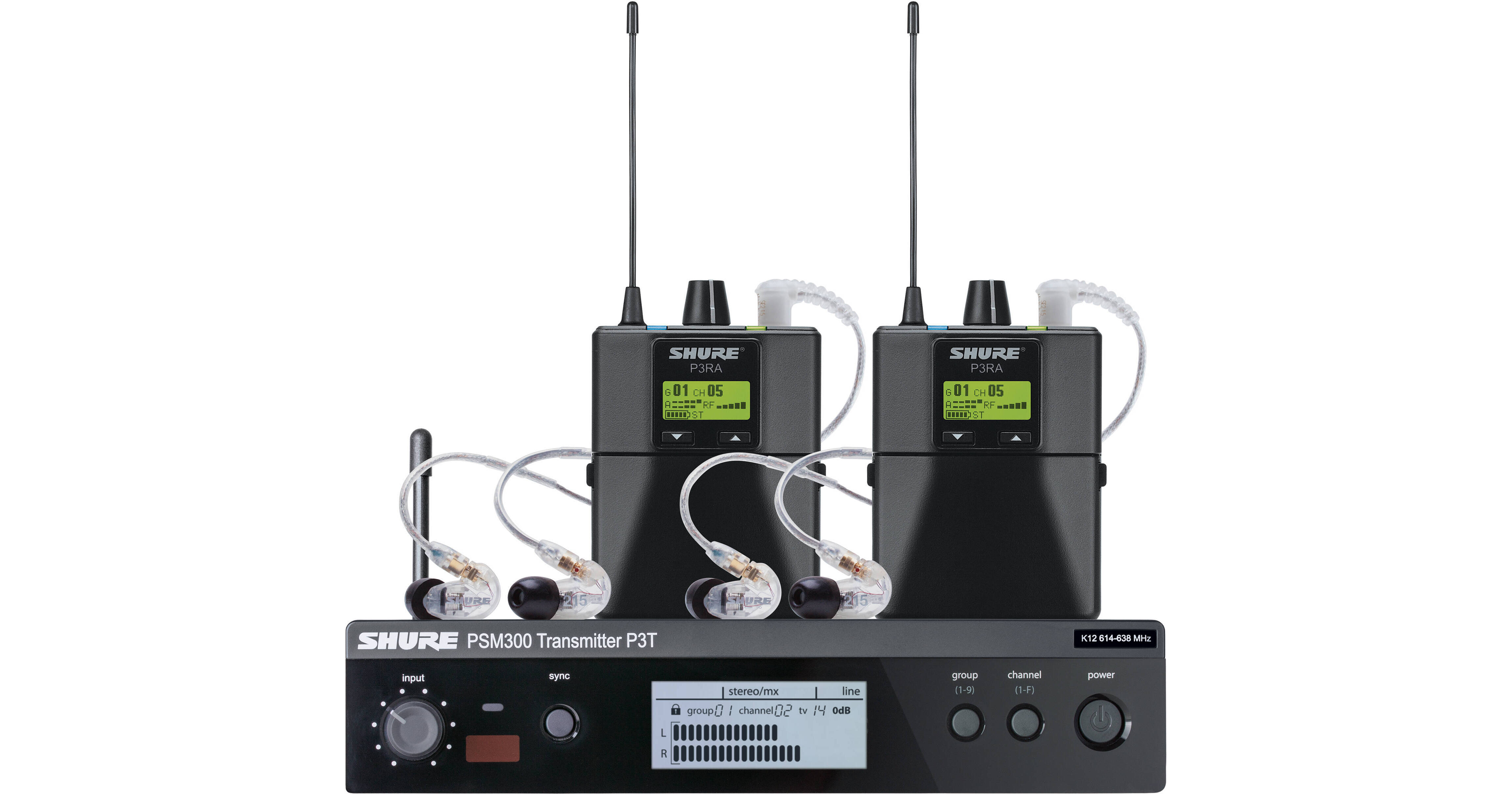 Shure PSM 300 Twin-Pack Pro Wireless In-Ear P3TRA215TWP-H20 B&H